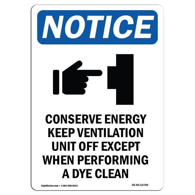 10 x 14 in. OSHA Notice Sign - Conserve Energy Keep - Walmart.com
