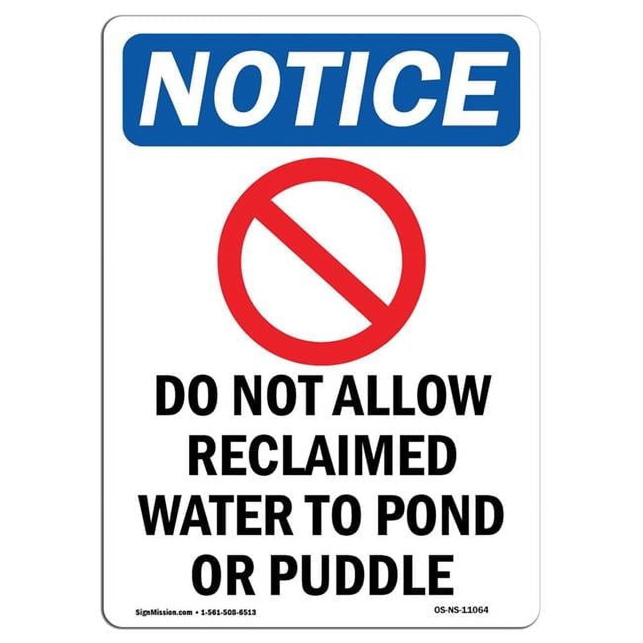 10 x 14 in. OSHA Notice Sign - Do Not Allow Reclaimed - Walmart.com