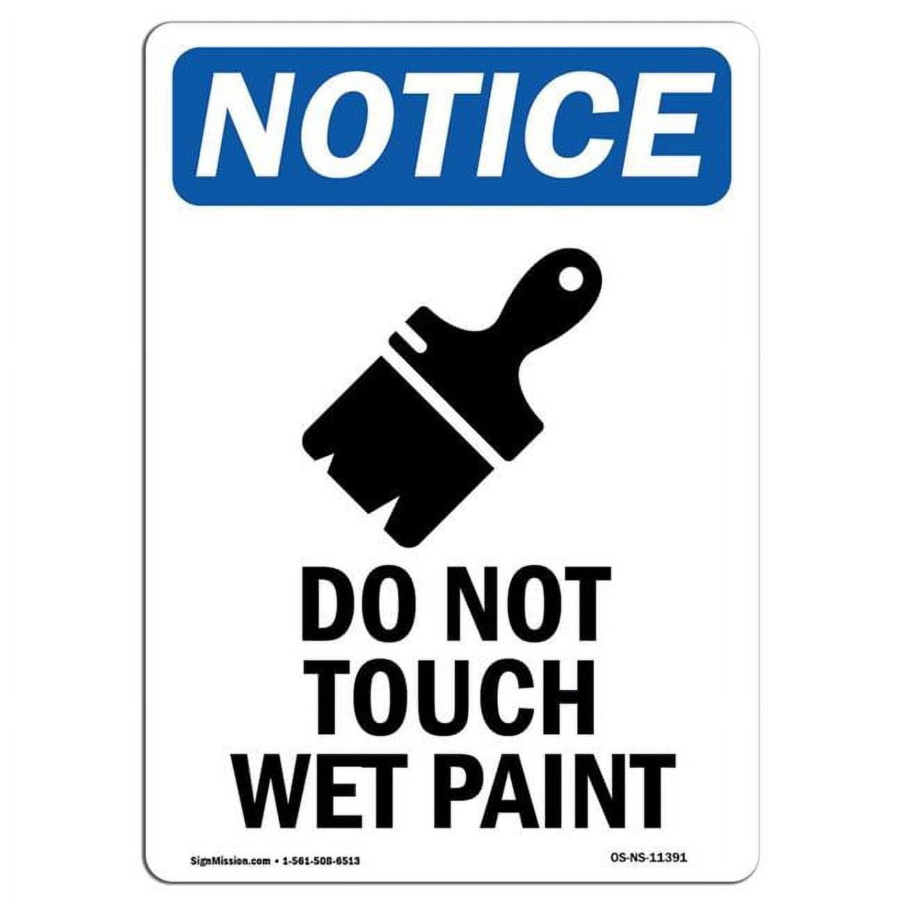 10 x 14 in. OSHA Notice Sign - Do Not Touch Wet Paint - Walmart.com