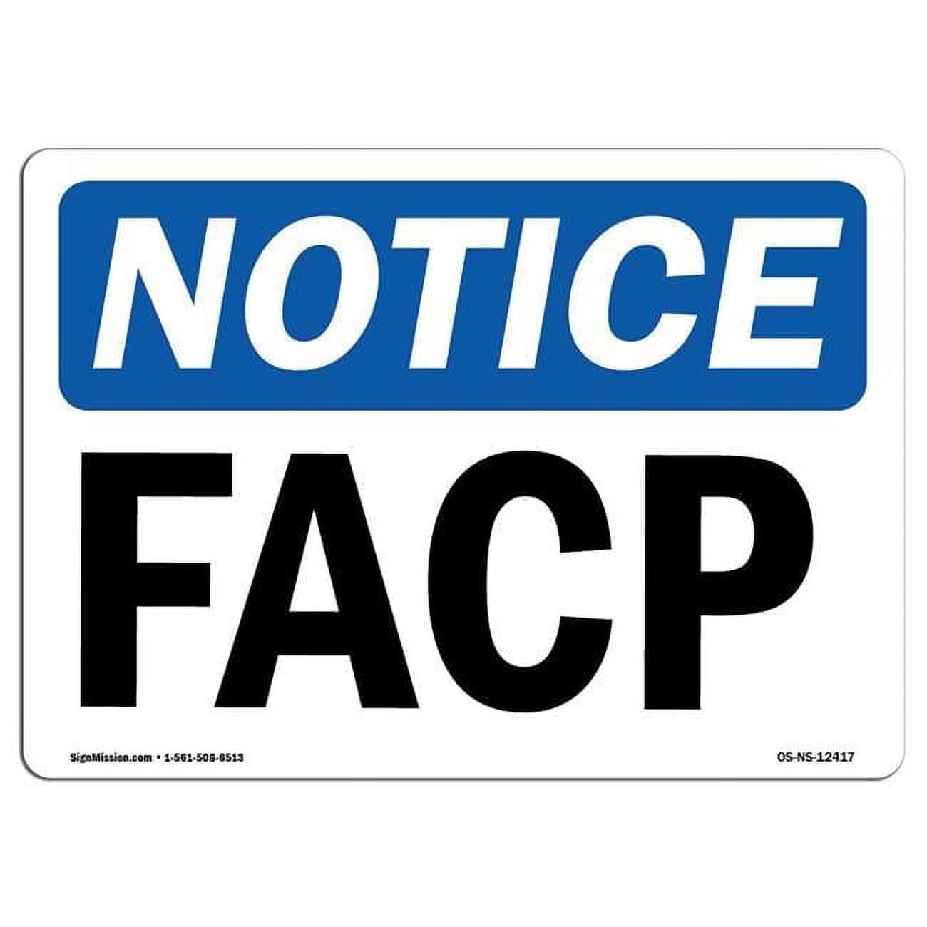 10 x 14 in. OSHA Notice Sign - Facp - Walmart.com