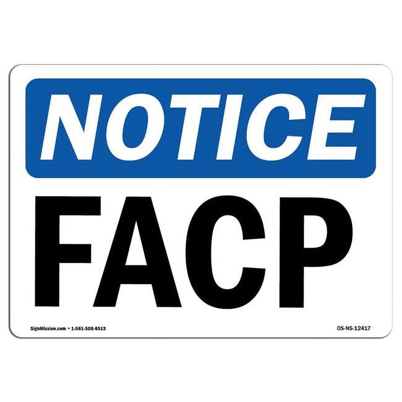 10 x 14 in. OSHA Notice Sign - Facp - Walmart.com