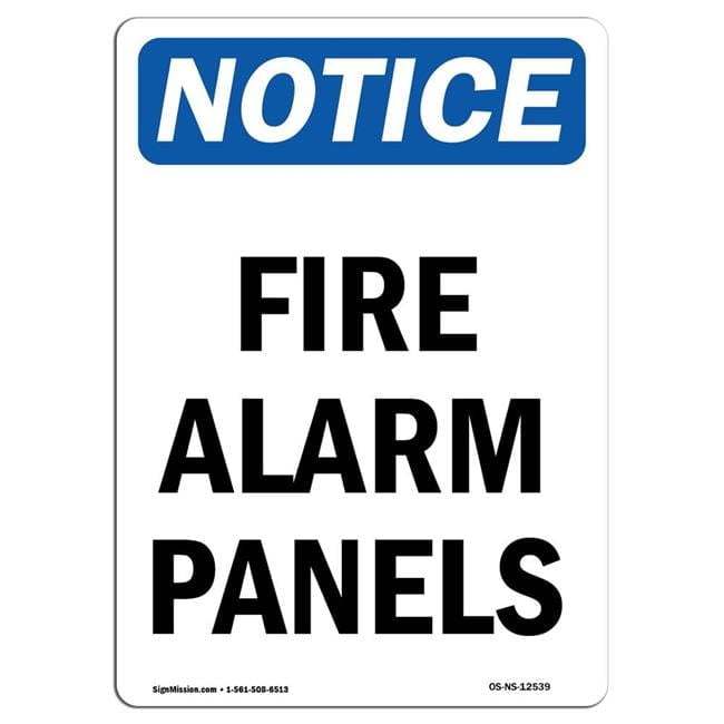 10 x 14 in. OSHA Notice Sign - Fire Alarm Panels - Walmart.com