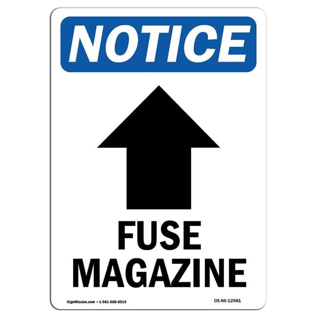 10 x 14 in. OSHA Notice Sign - Fuse Magazine Up Arrow - Walmart.com