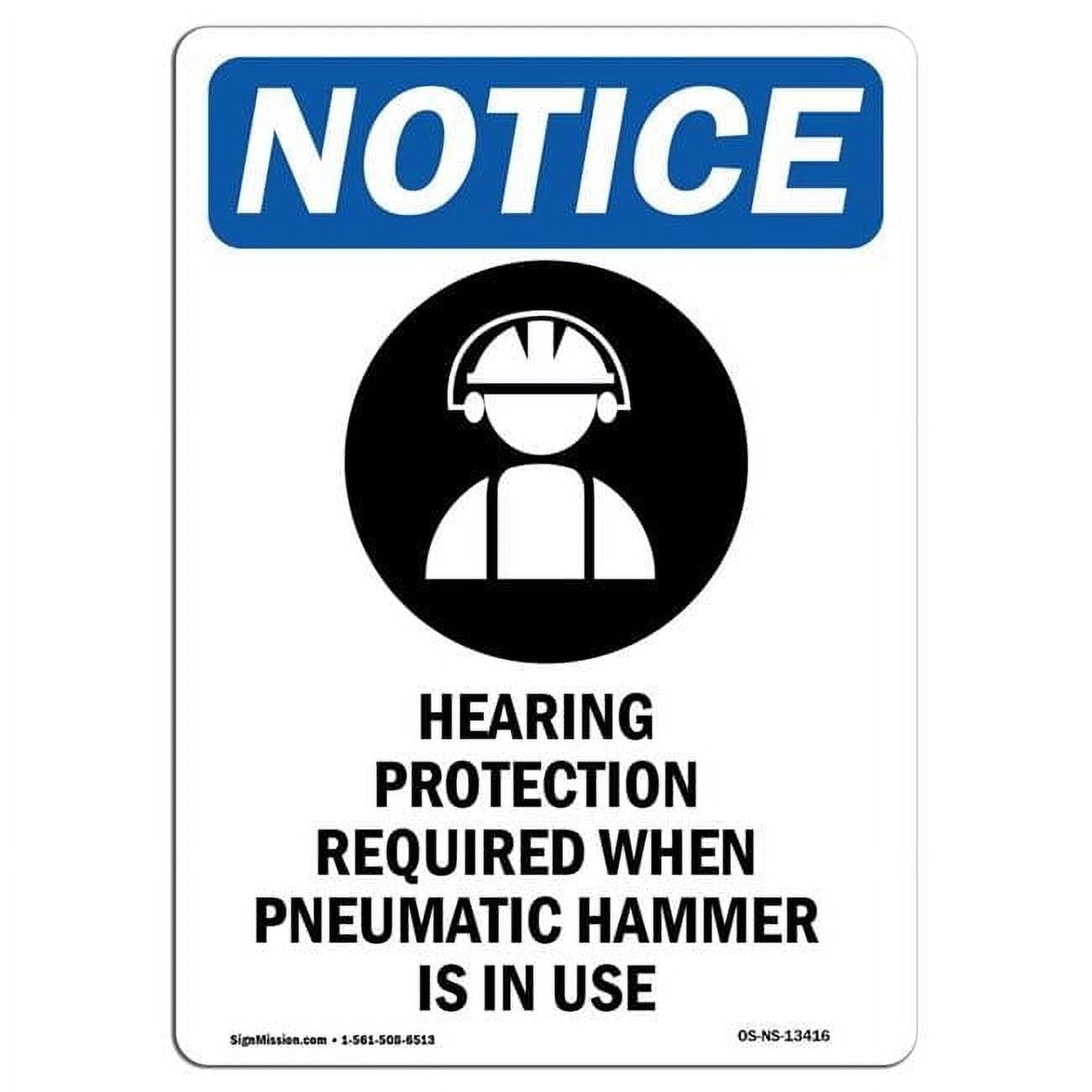 10 x 14 in. OSHA Notice Sign - Hearing Protection - Walmart.com