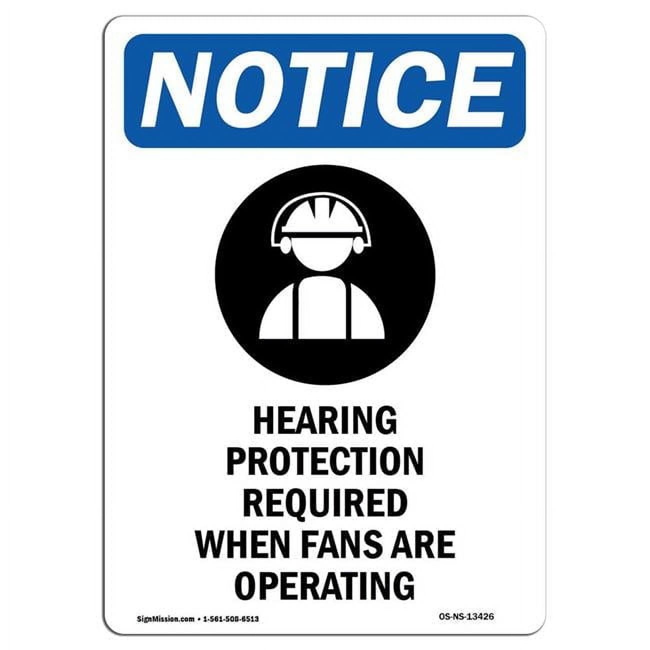 10 x 14 in. OSHA Notice Sign - Hearing Protection - Walmart.com