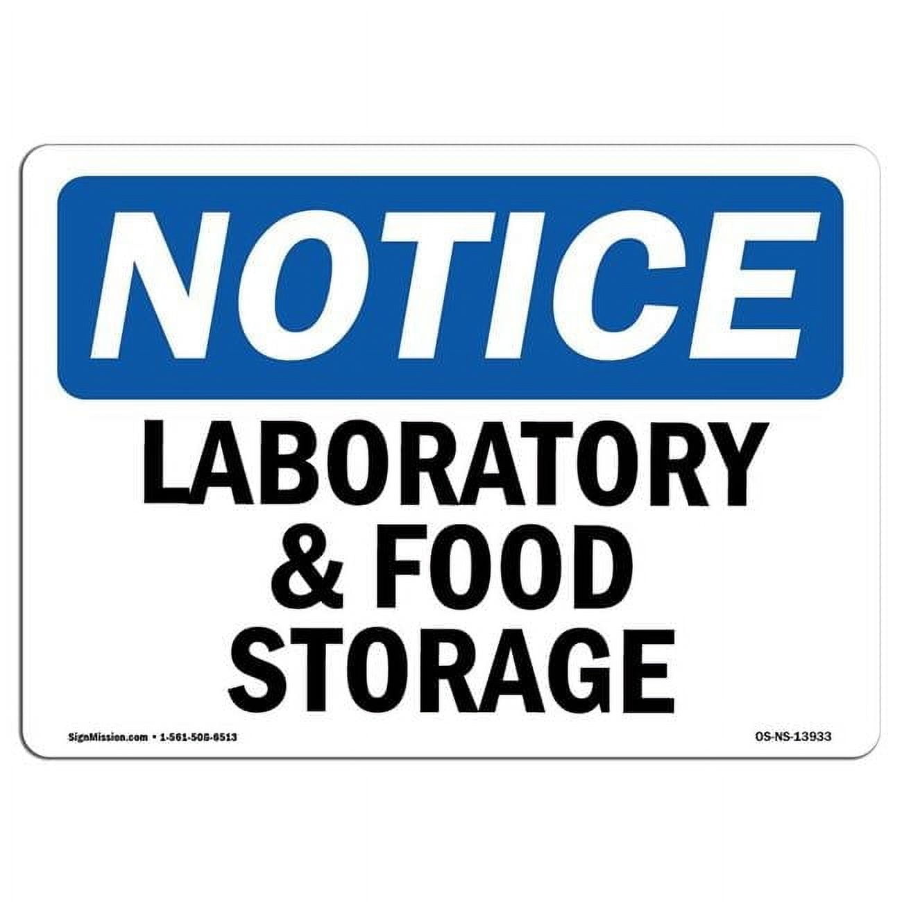 10 x 14 in. OSHA Notice Sign - Laboratory & Food Storage - Walmart.com