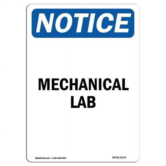 10 x 14 in. OSHA Notice Sign - Mechanical Lab - Walmart.com