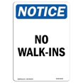 10 x 14 in. OSHA Notice Sign - No Walk-Ins - Walmart.com