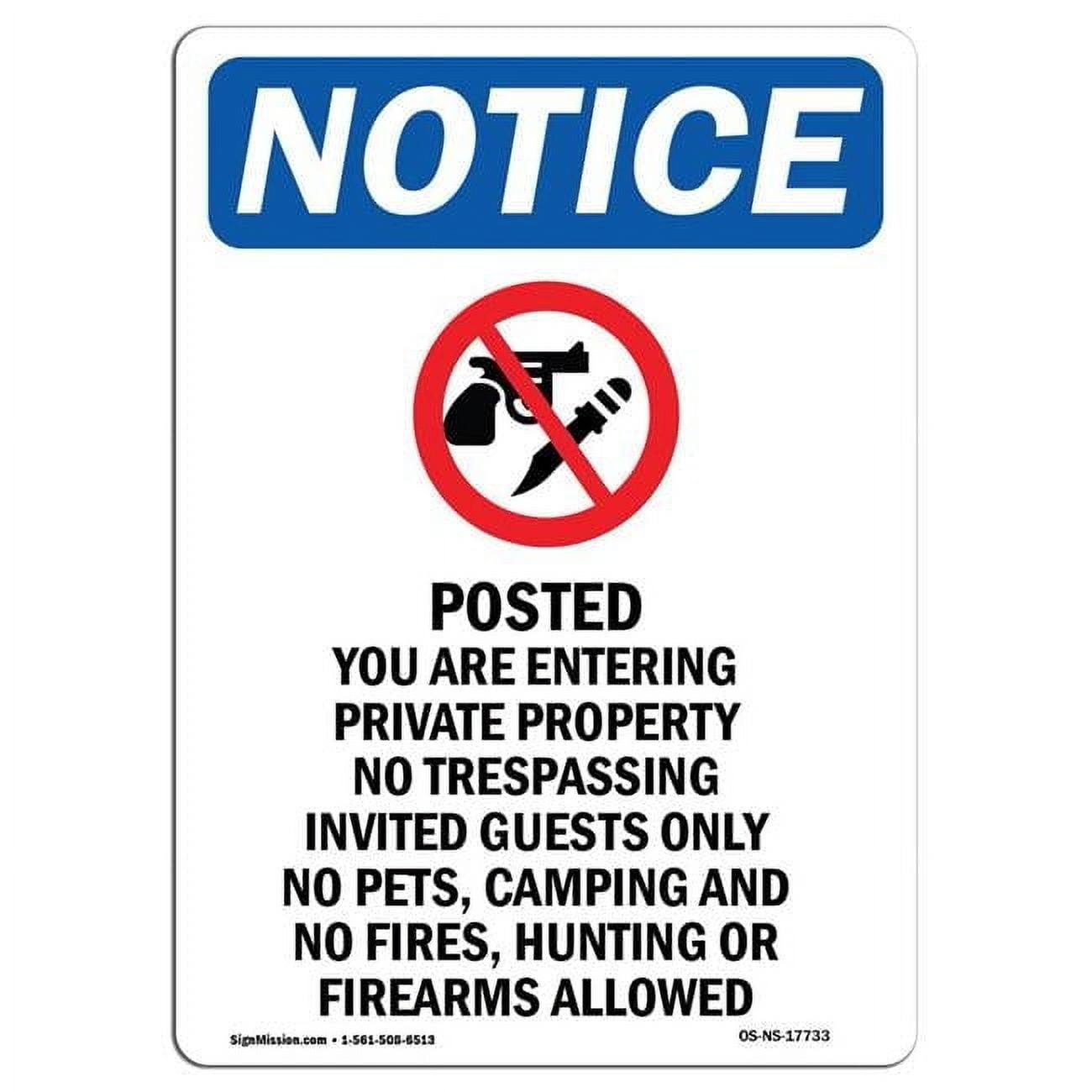 10 x 14 in. OSHA Notice Sign - Posted You Are Entering - Walmart.com