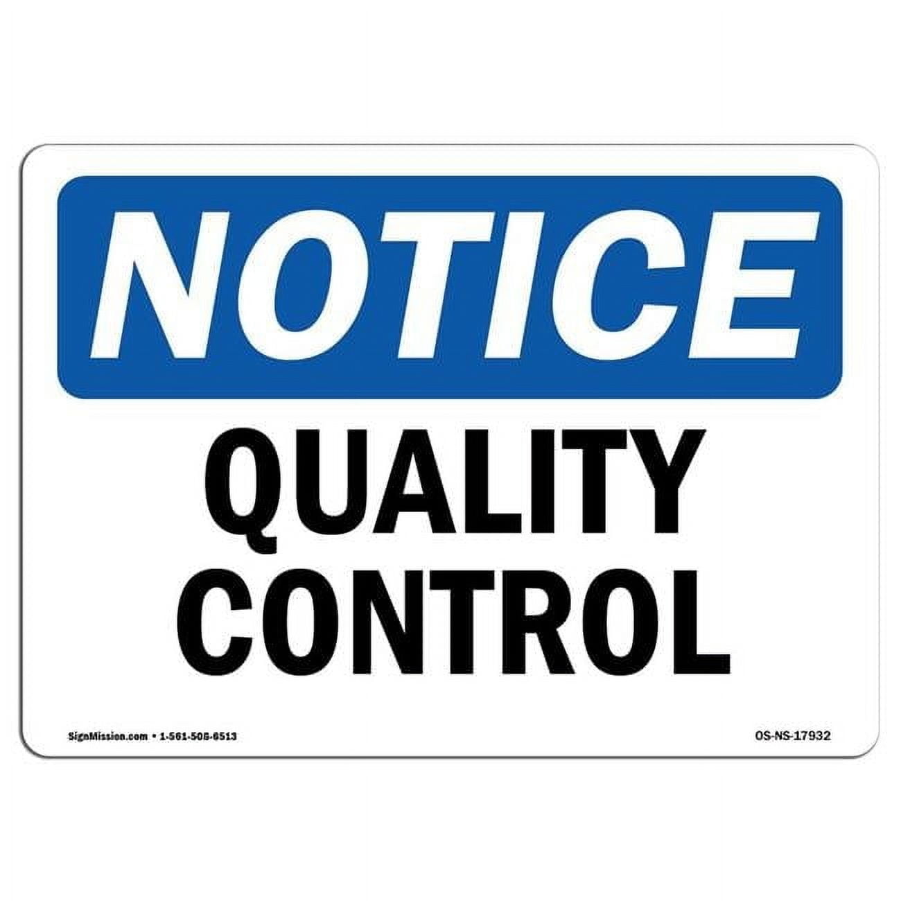10 x 14 in. OSHA Notice Sign - Quality Control - Walmart.com