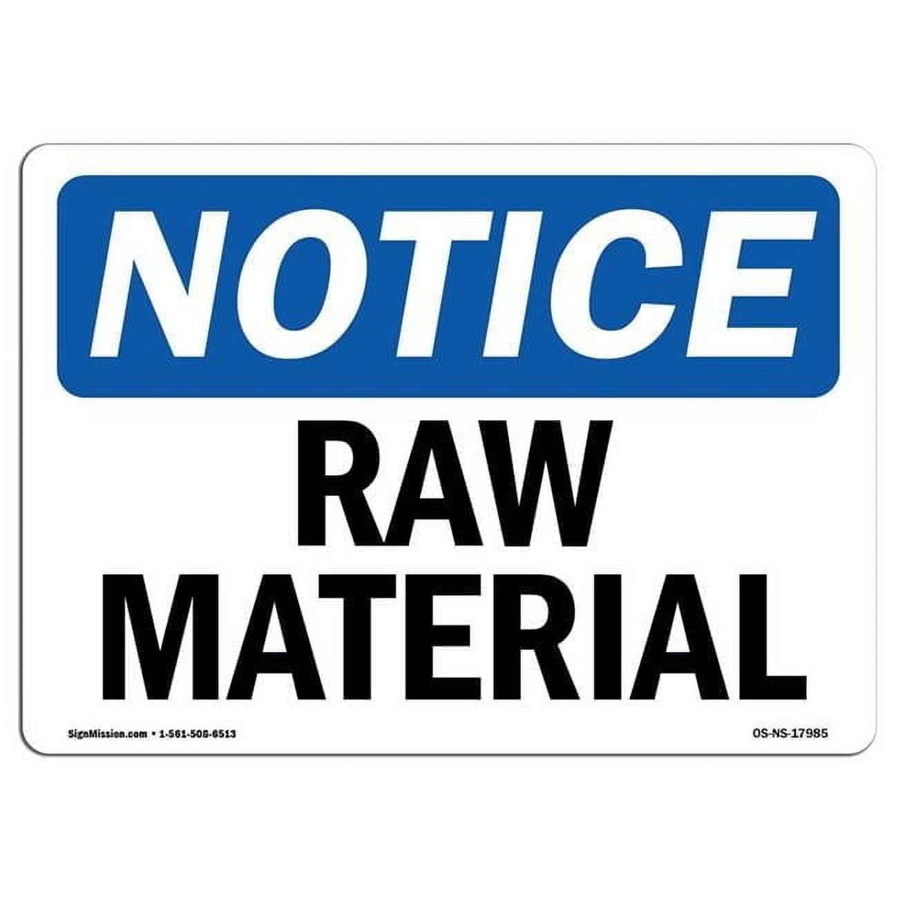 10 x 14 in. OSHA Notice Sign - Raw Material - Walmart.com