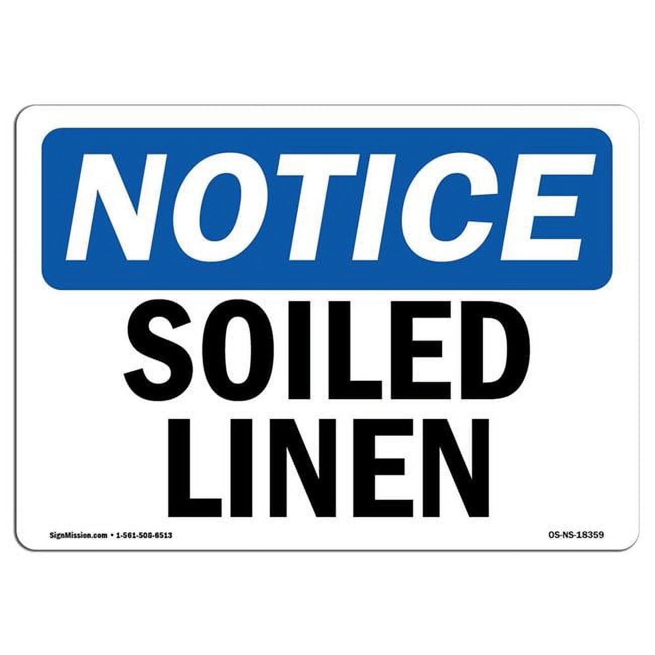 10 x 14 in. OSHA Notice Sign - Soiled Linen - Walmart.com