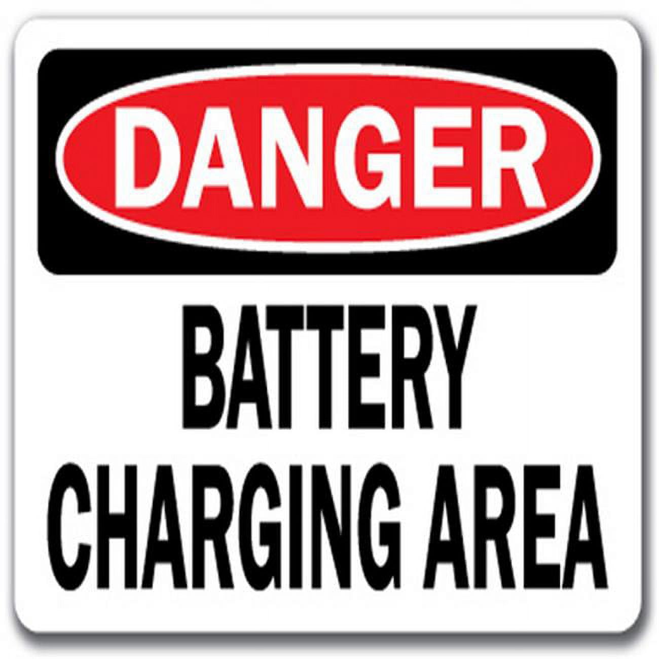 10 x 14 in. OSHA Safety Danger Sign - Battery Charging Area - Walmart.com