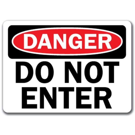 10 x 14 in. OSHA Safety Danger Sign - Do Not Enter - Walmart.com