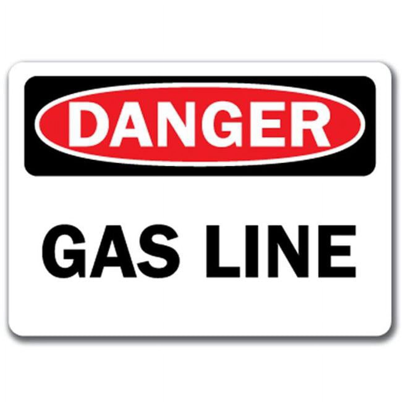 10 x 14 in. OSHA Safety Danger Sign - Gas Line - Walmart.com