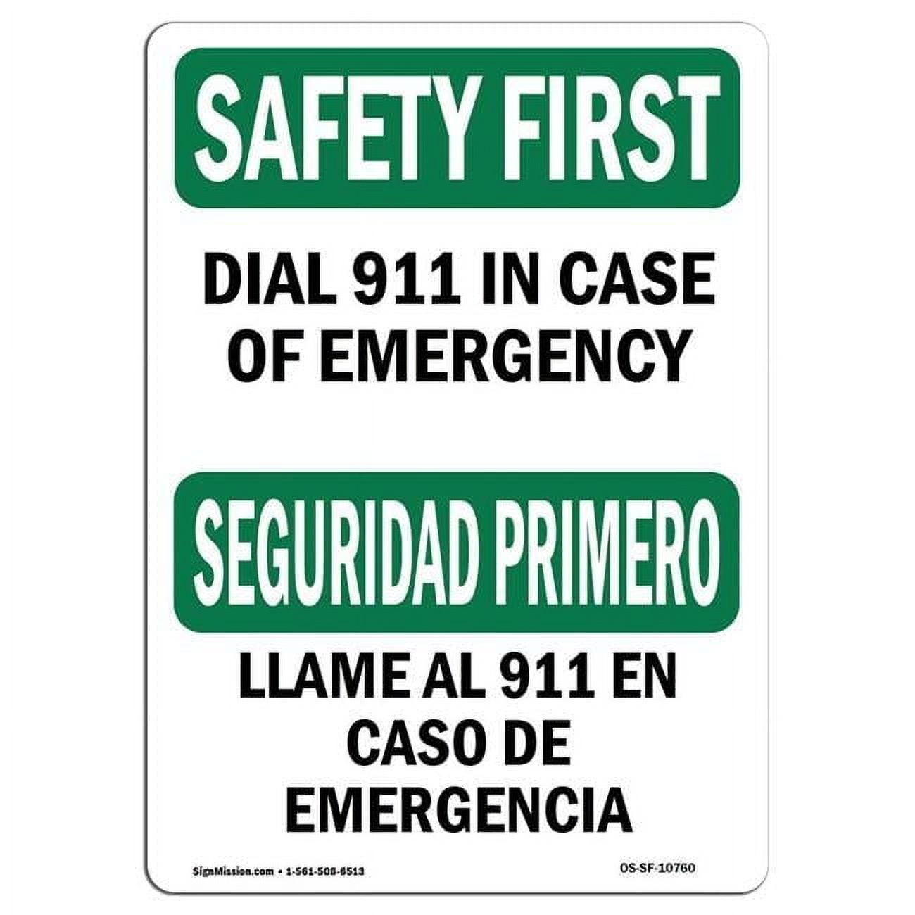 10 x 14 in. OSHA Safety First Sign - Please Clean Up All Spillage ...