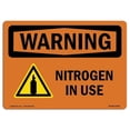 10 x 14 in. OSHA Warning Sign - Nitrogen in Use with Symbol - Walmart.com