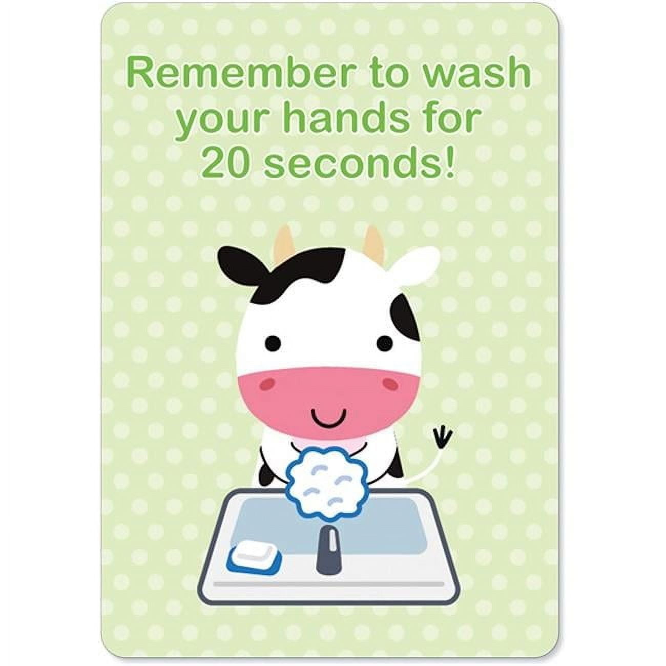 10 x 14 in. Public Safety Sign - Remember to Wash Your Hands for 20 ...