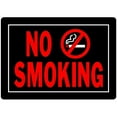 10 x 14 in. Red & Black Aluminum No Smoking Sign with Symbol & Boarder ...