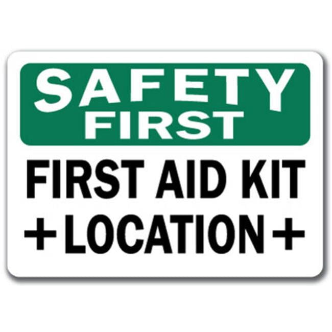 10 x 14 in. Safety First First Aid Kit Location OSHA Sign - Walmart.com