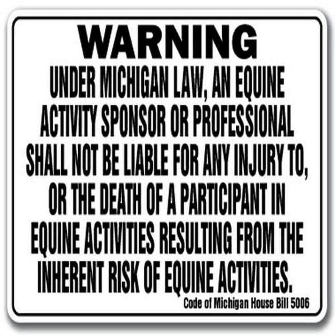 10 x 14 in. Warning Sign - Michigan Equine - Walmart.com