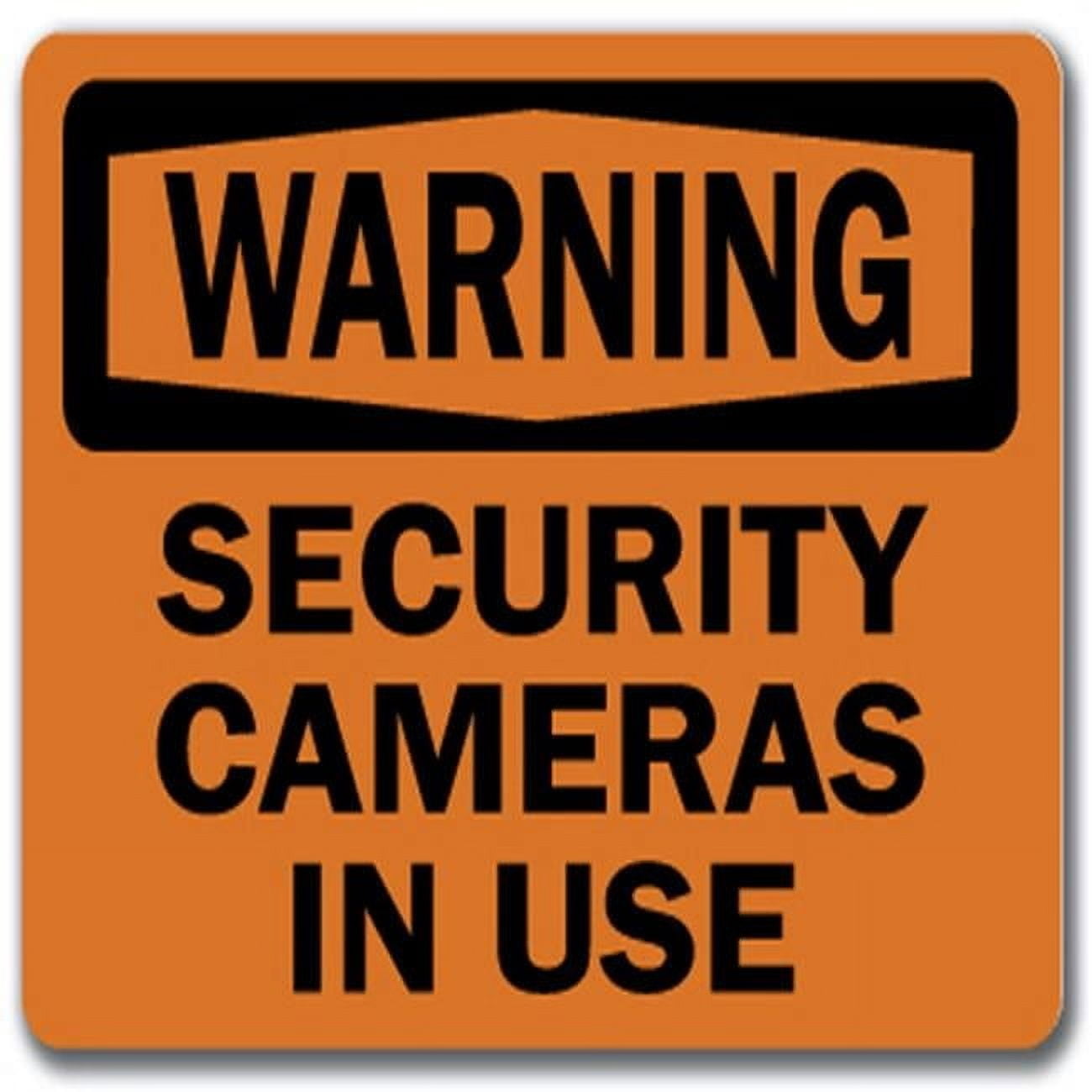 10 x 14 in. Warning Sign for Security Cameras in Use - OSHA Safety ...