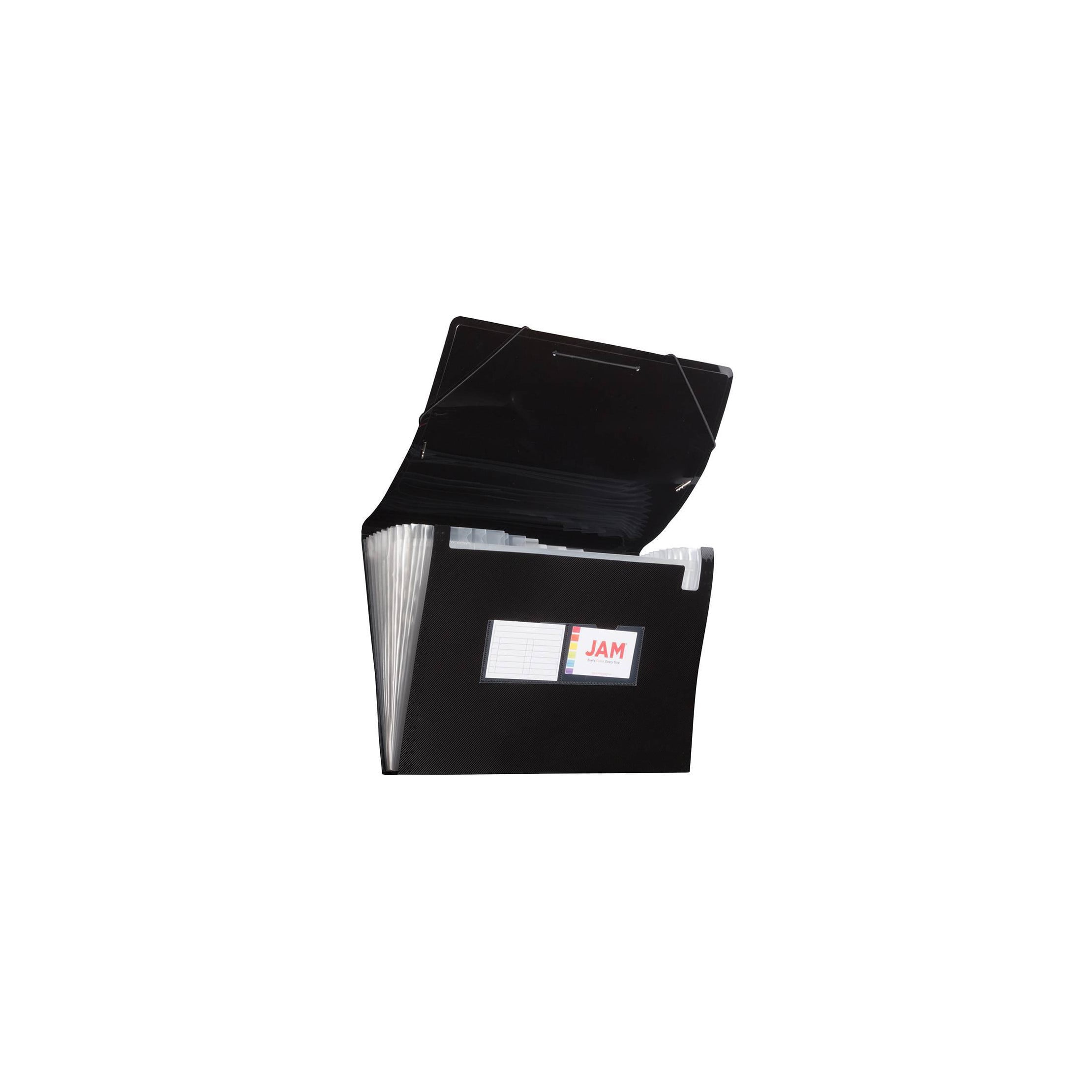 10" x 15" 13 Pocket Plastic Expanding File Folder - Legal Size - Black ...