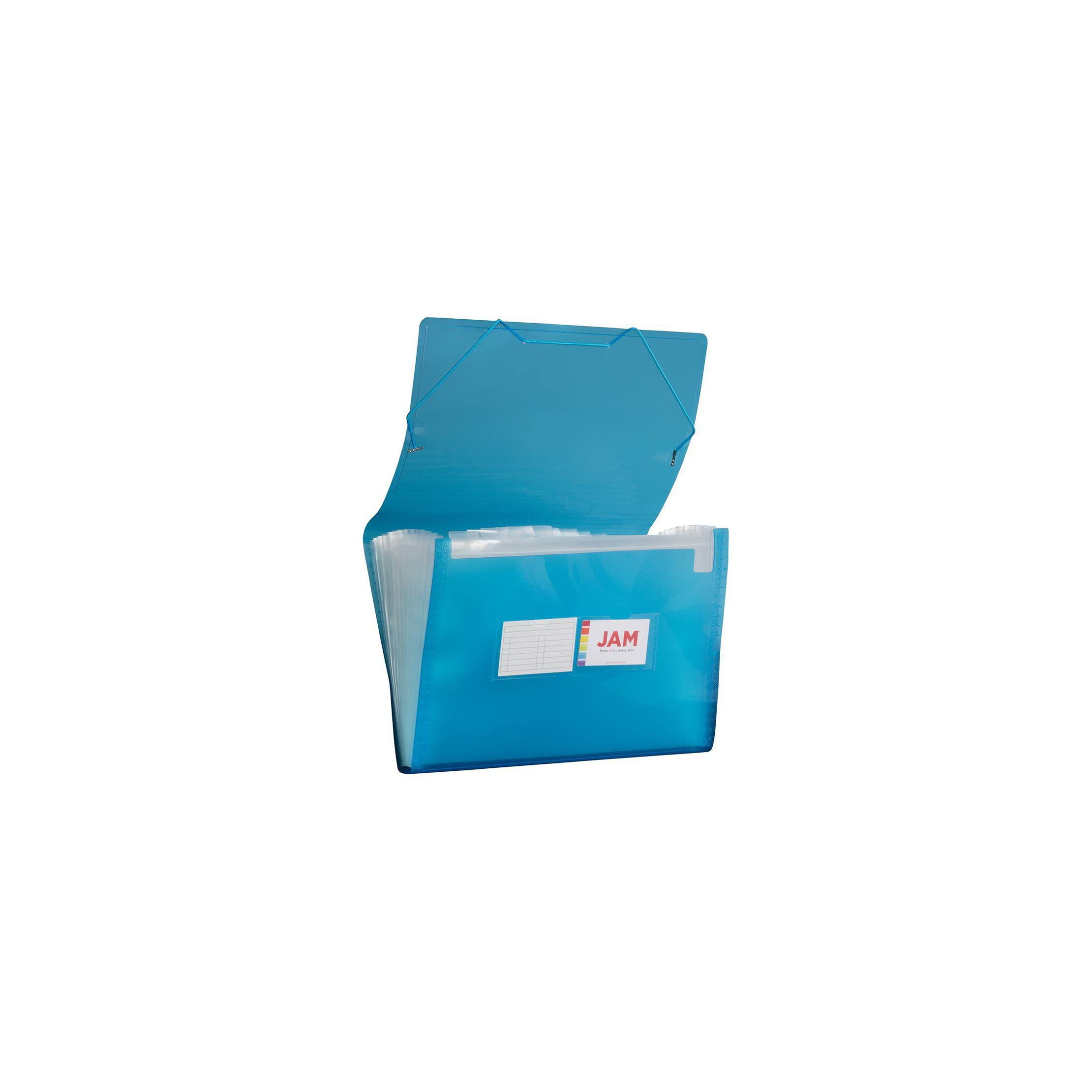 10" x 15" 13 Pocket Plastic Expanding File Folder - Legal Size - Blue ...