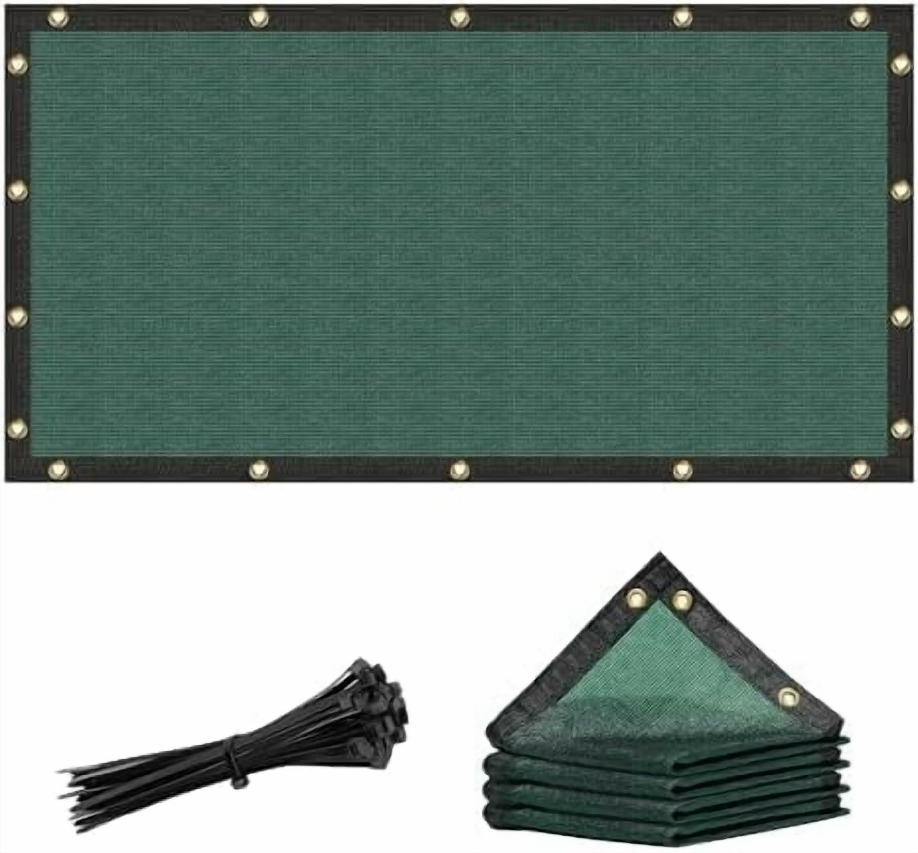 10' x 15' Green Size Shade Cloth with Grommets - 90% Sunblock, Durable ...