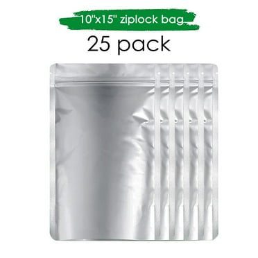 Stand up Pouches Clear Front with Aluminum Foil Back Sealable Reusable ...