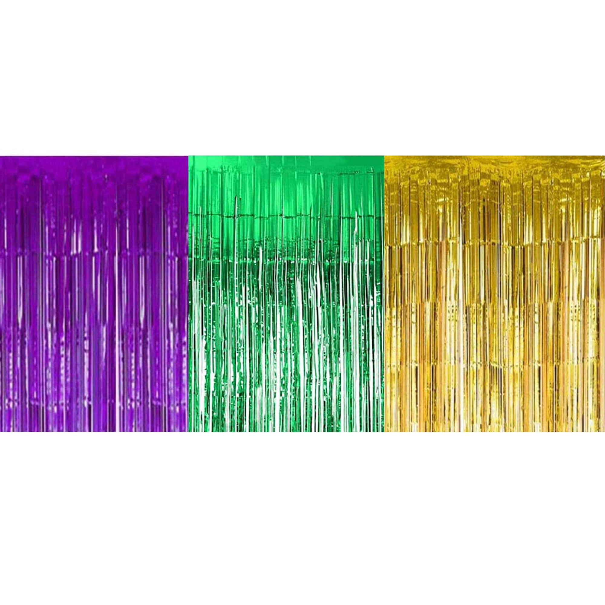 10' x 15" Purple, Green, and Gold Metallic Fringe (Each) - Walmart.com