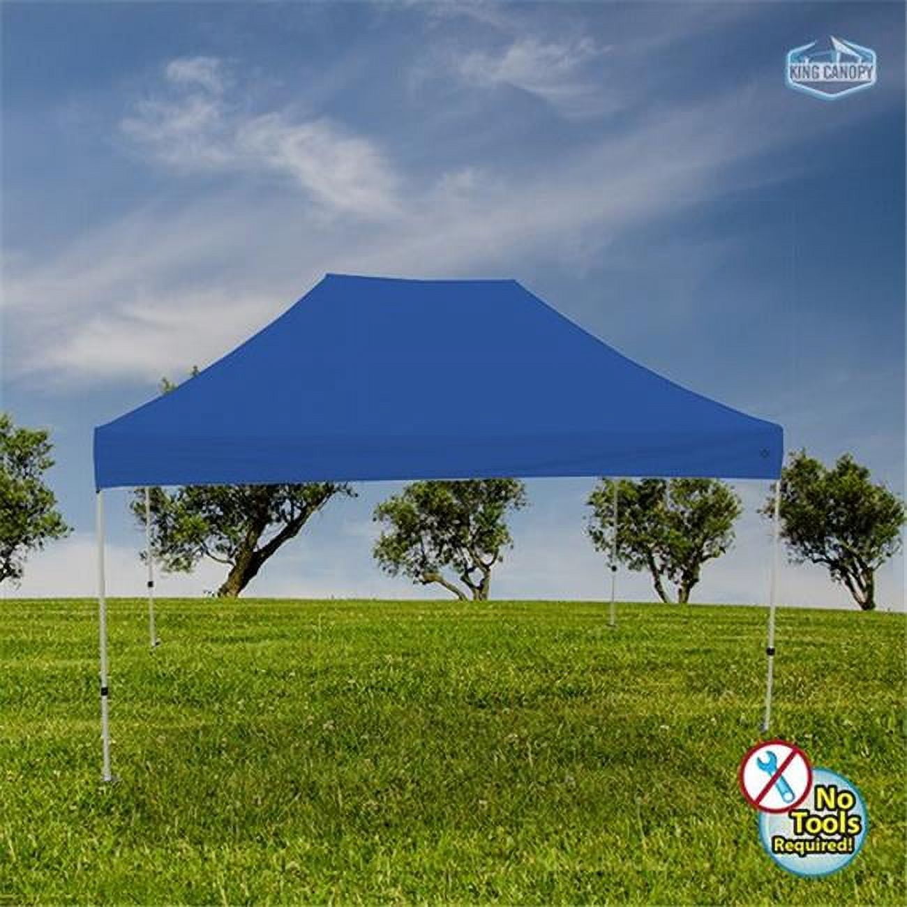 10 x 15 ft. Athena White Frame Instant Pop Up Tent with Blue Cover ...