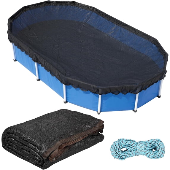 10' x 16' Oval Pool Leaf Net Cover with String, Oval Winter Mesh Pool ...