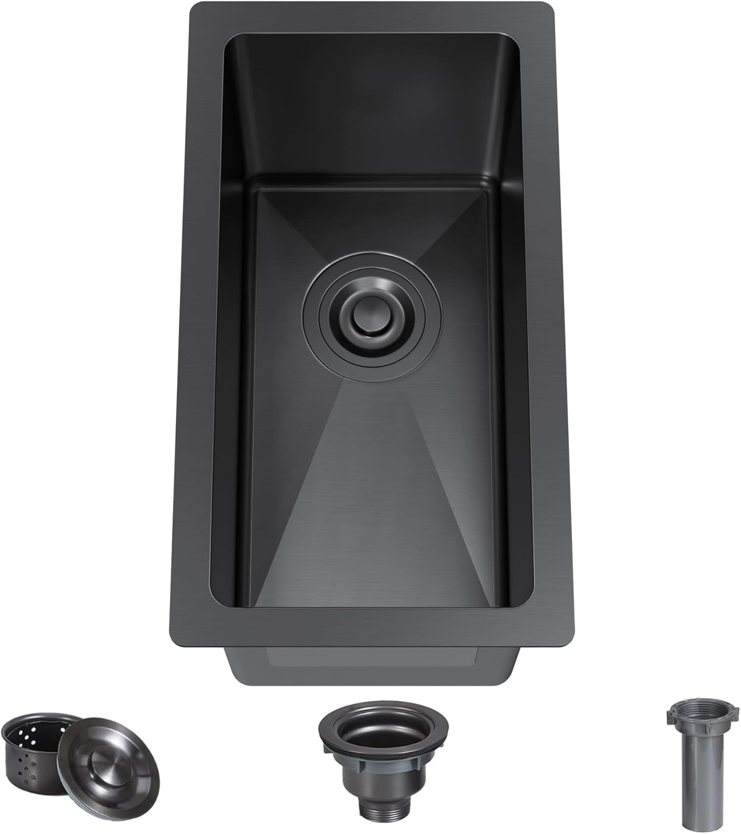 10 x 18 Inch Black Drop In Bar Sink Single Bowl Topmount Bar Prep 18 ...