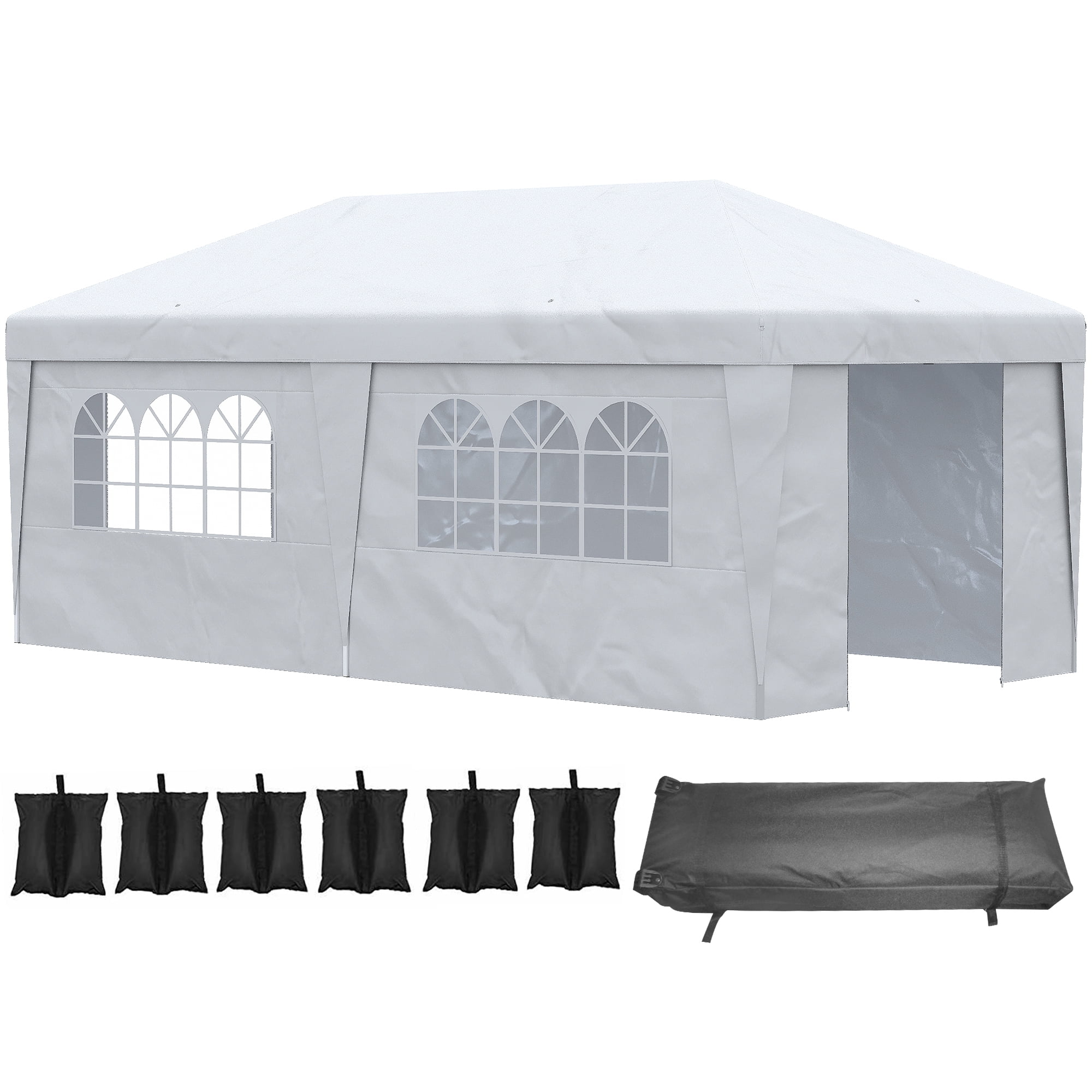 10' x 19.5' Pop Up Canopy Tent Height Adjustable Event Shelter w ...
