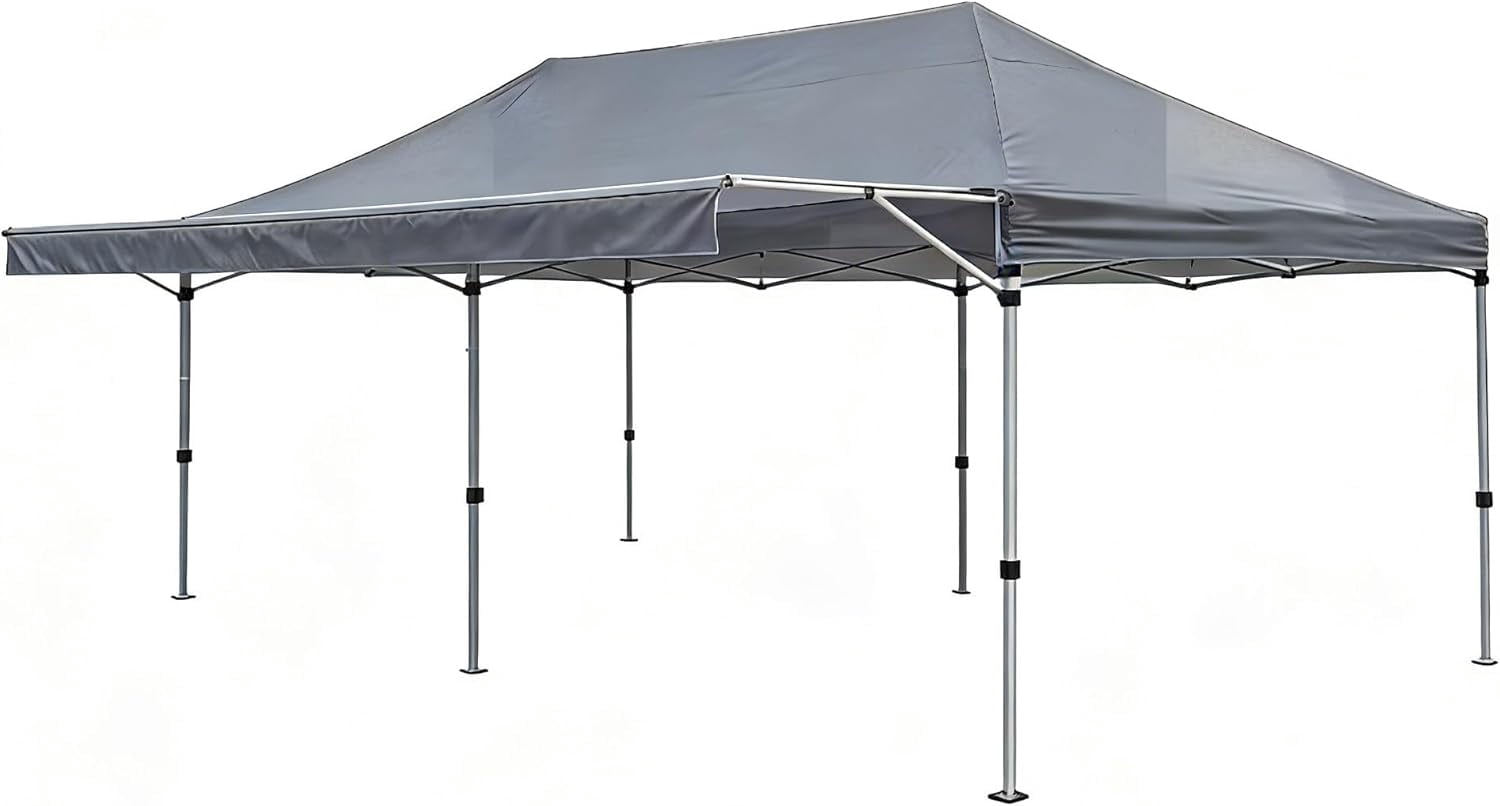 10 x 20 FT Pop Up Canopy Tent with Slant Legs - Portable Shelter with ...