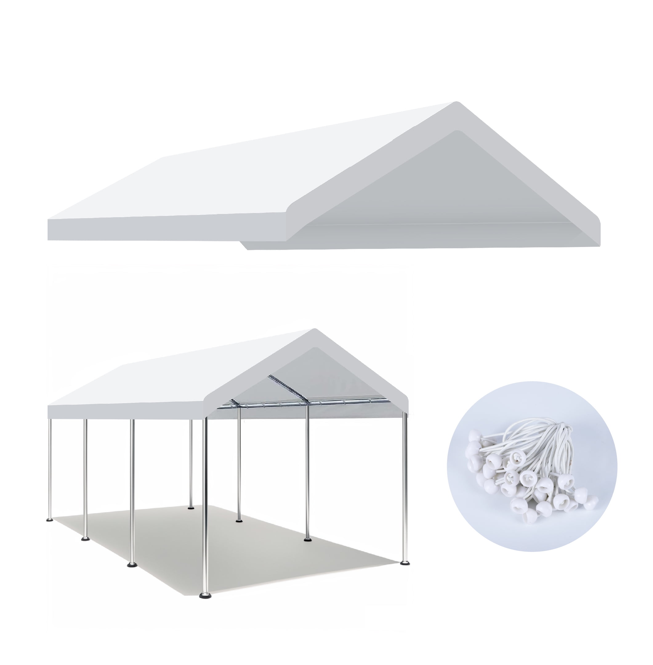 10 x 20 Ft Carport Replacement Canopy Cover Garage Top Tent Shelter ...