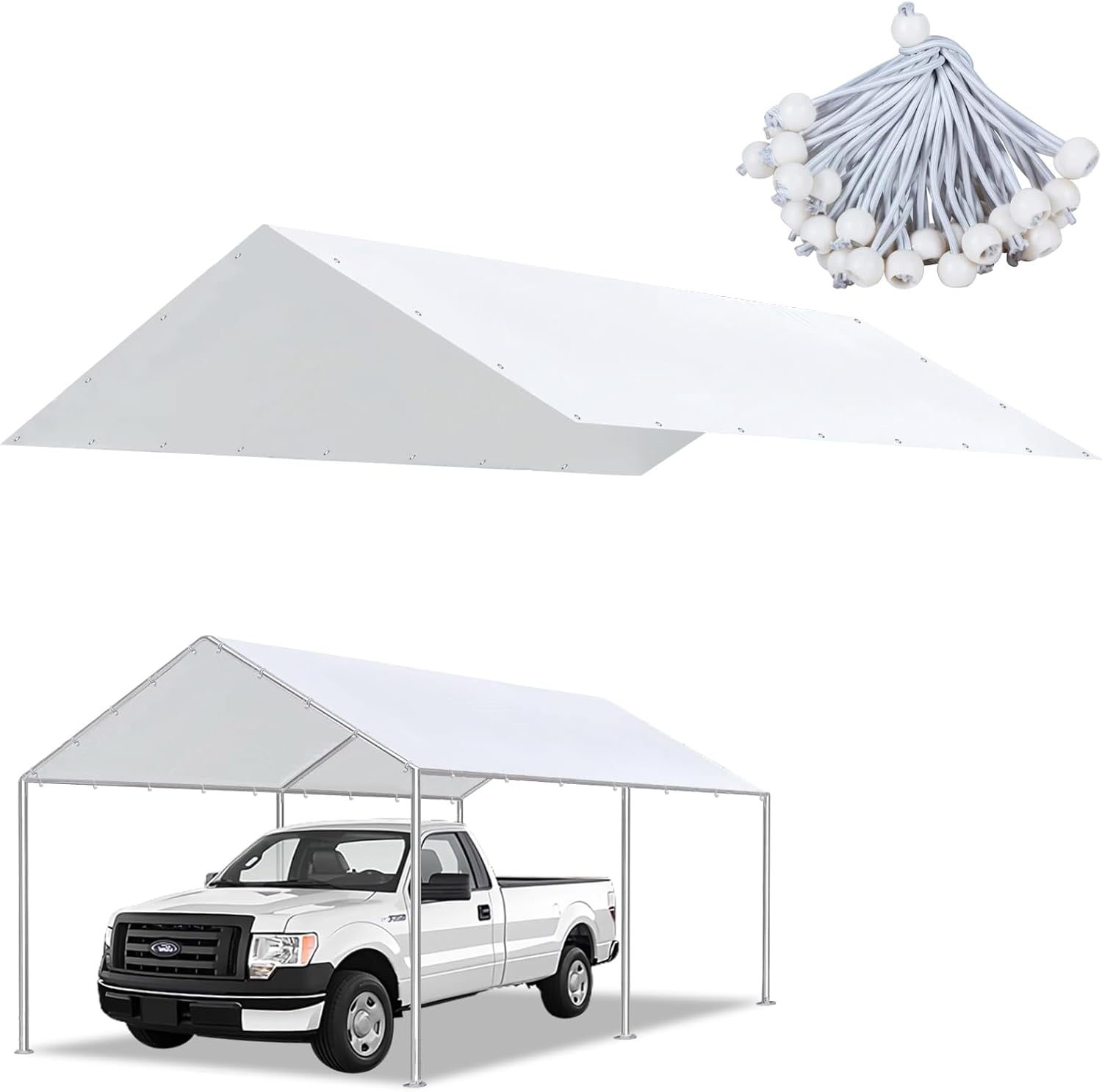 10 x 20 Ft Carport Replacement Canopy Cover Garage Top Tent Shelter ...