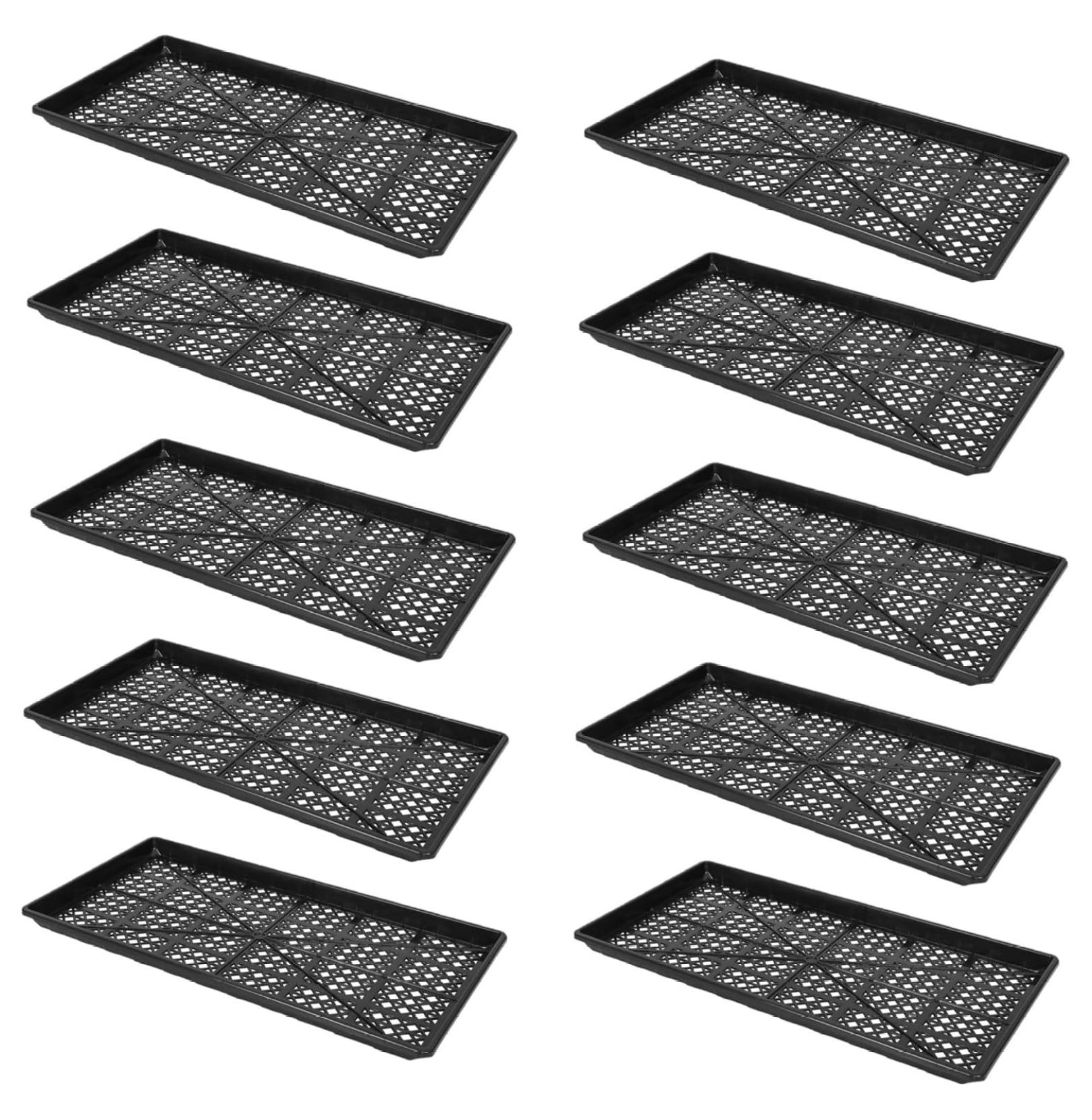 10" x 20" Heavy Duty Mesh Plastic Seed Starting Tray, Black, 1" (Pack ...