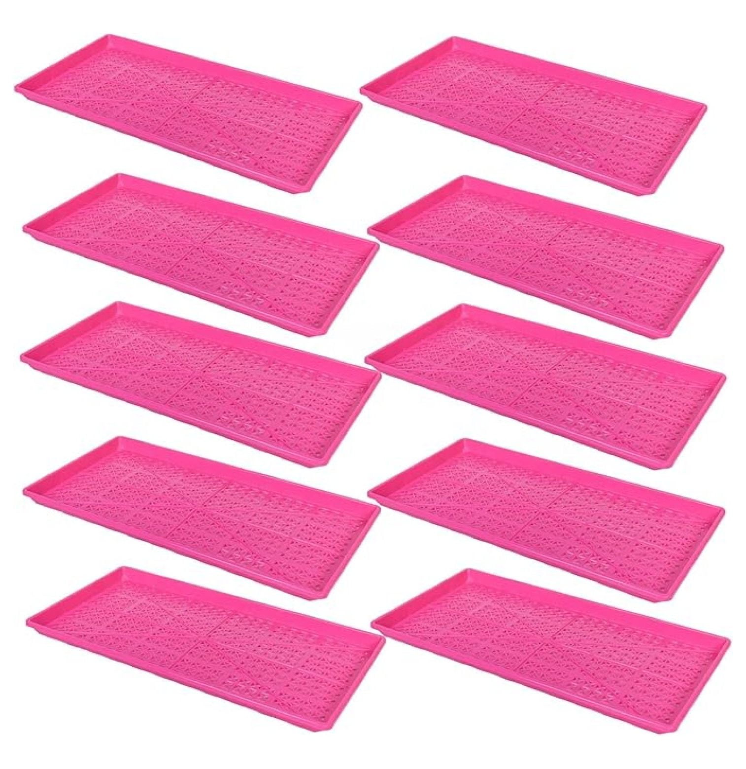 10" x 20" Heavy Duty Mesh Plastic Seed Starting Tray, Magenta, 1" (Pack ...