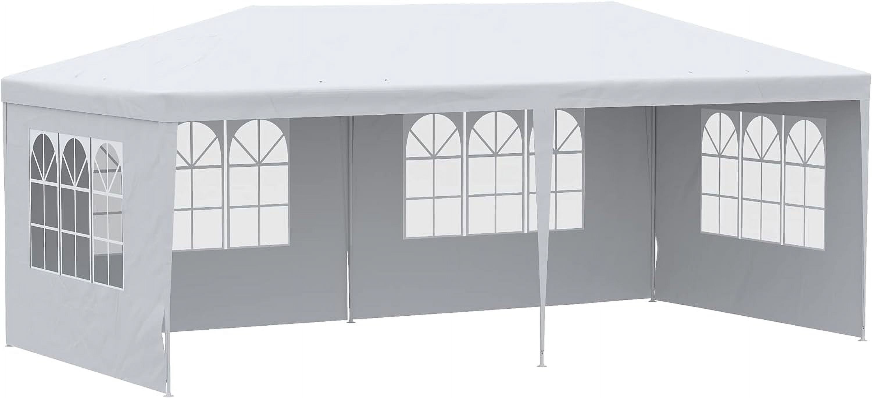 10' x 20' Large Party Tent, Outdoor Event Shelter, Gazebo Canopy with 4 ...