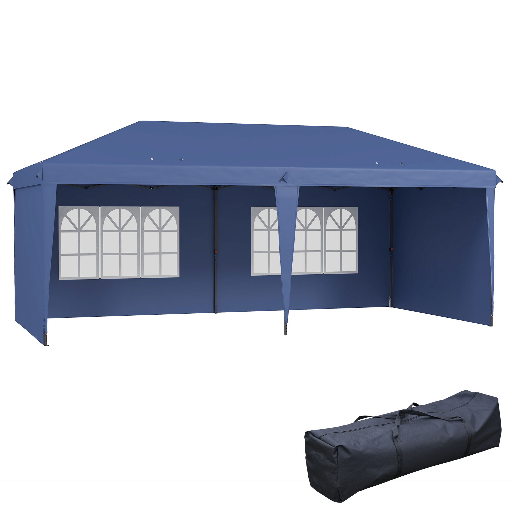 10' x 20' Pop Up Canopy Tent with 4 Sidewalls, Instant Gazebo with ...