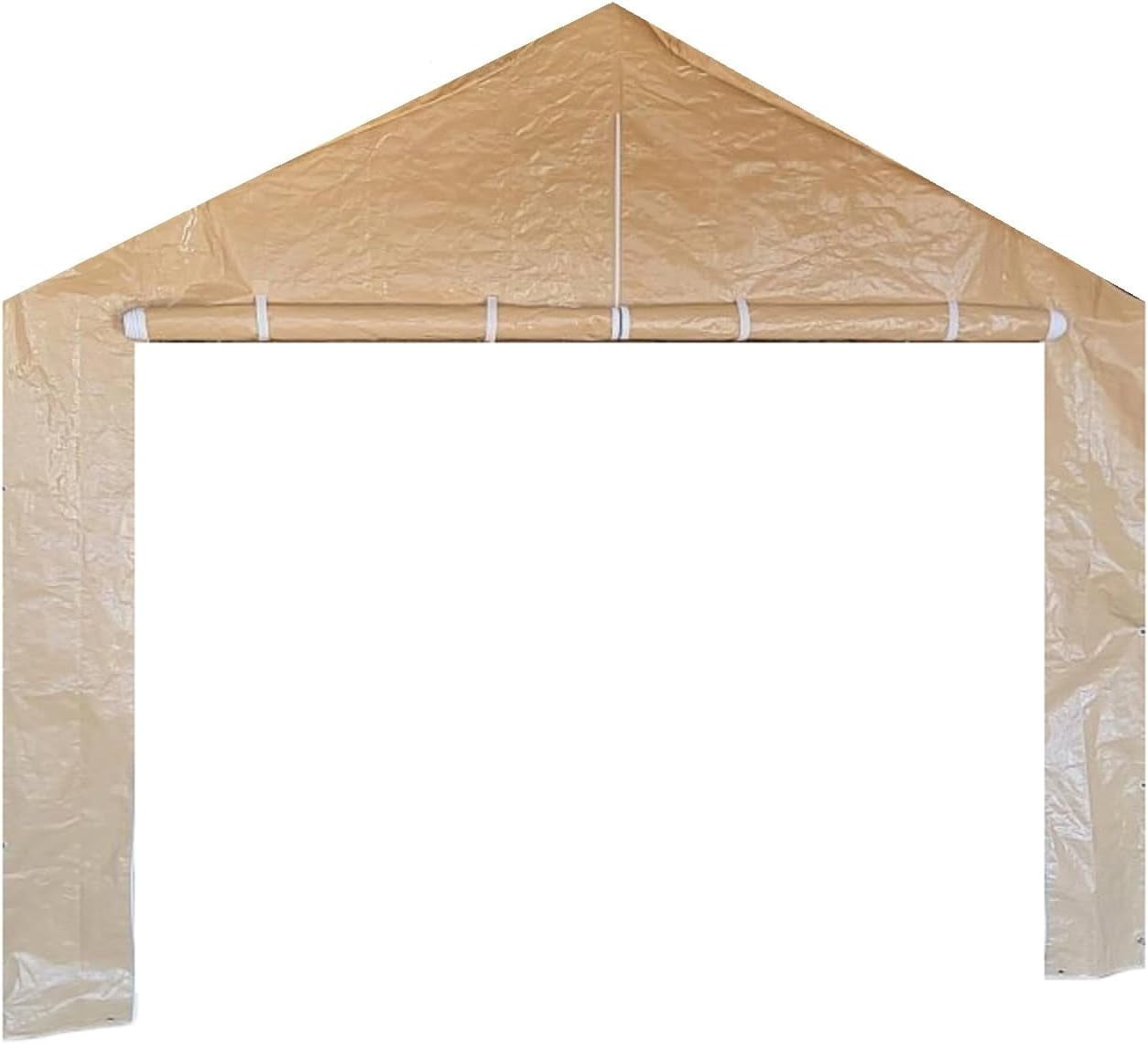 10' x 20' Tan Canopy Entrance Panel with Zippers (Front Panel ...