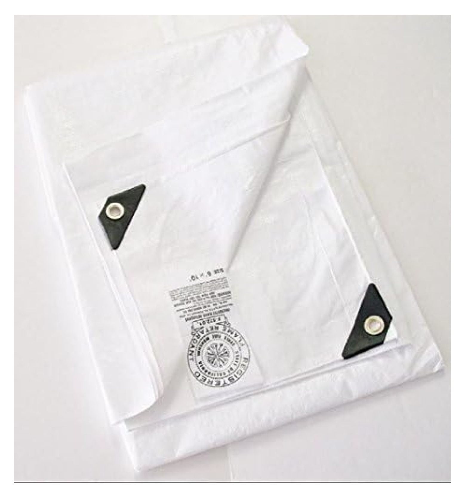 10' x 20' White FIRE/Flame Retardant Heavy Duty TARP (Finished Size ...
