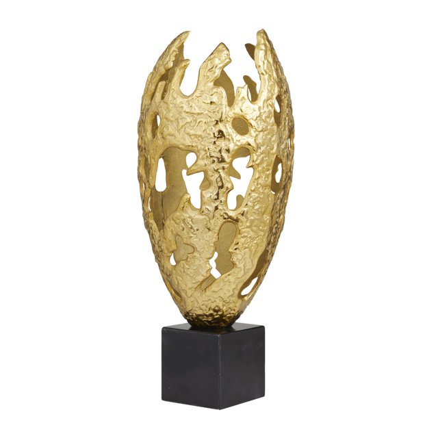 DecMode Gold Aluminum Metal Cut-Out Abstract Sculpture - Walmart.com