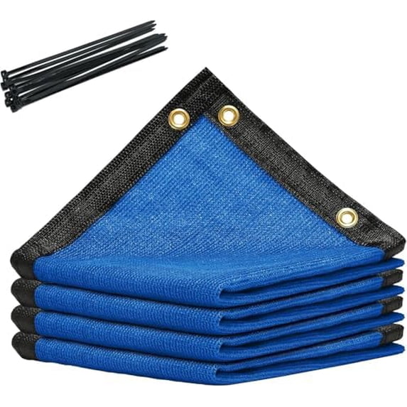 10' x 24' Blue Custom Size 90% Shade Cloth Dog Kennel Shade Mesh Tarp ...