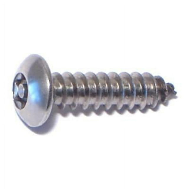 #10 x 3/4" 18-8 Stainless Security Button Sheet Metal Screws SMSBSS-075 ...