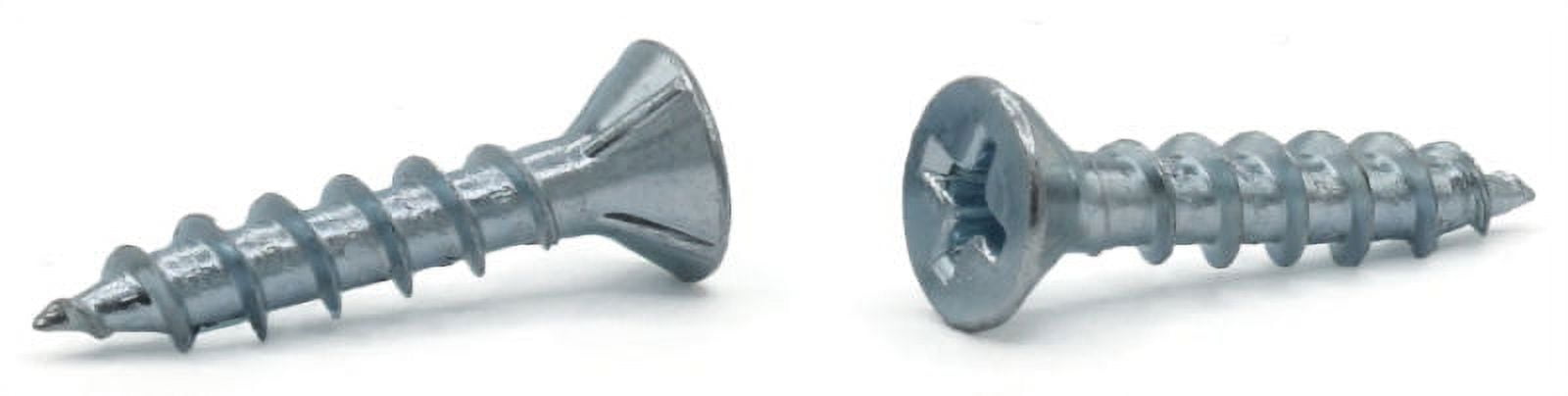 #10 x 3/4" Deep Thread Wood Screws / Phillips / Flat Head / Steel ...