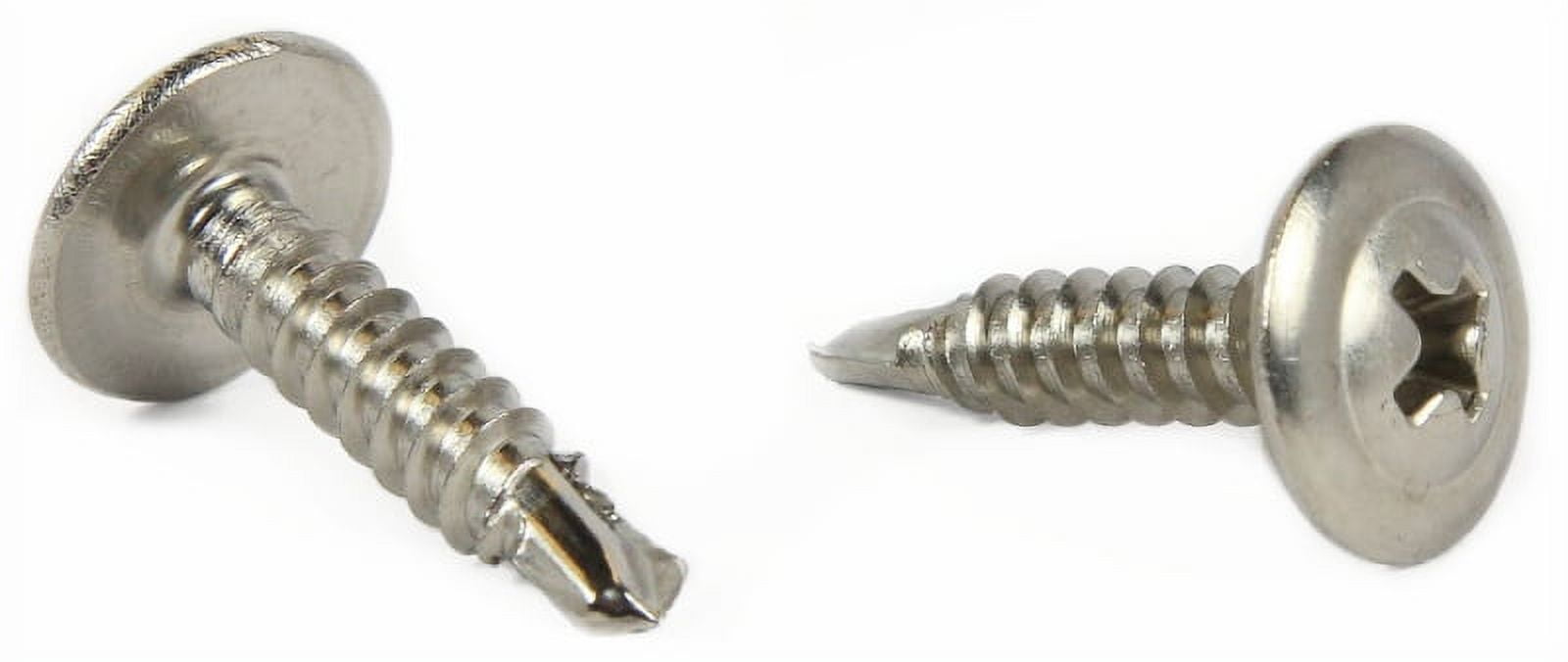 #10 x 3/4" Self-Drilling Screws / Phillips / Modified Truss Head / 410 Stainless Steel - 3000 ...