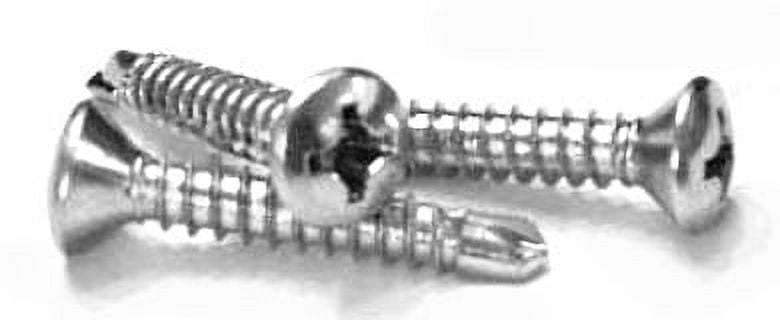 #10 x 3/4" Self-Drilling Screws / Phillips / Oval Head / Steel / High ...